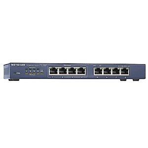 Netgear ProSafe FS108PNA 8-Port 10/100 Fast Ethernet Switch with 4 Power Over Ethernet Ports (PoE)