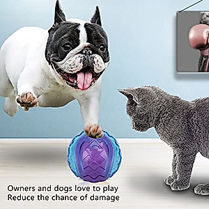 JOROBURO Squeaky Dog Balls, Bite Resistant Teeth Grinding Training Durable Indestructible Dog Chew Toy, Decompressing Bite Resistant Puppy Teething Chew Balls for Dog Cat Puppy