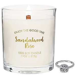 Mother's Day Surprise Jewelry Candle Mystery Candle with Ring Inside Mom Candle Gift (Adjustable Ring Size 6+)