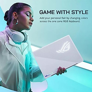 ASUS 2022 ROG Zephyrus 14" WQXGA 120Hz Gaming Laptop, AMD Ryzen-9 6900HS, 16GB DDR5 RAM, 1TB PCIe SSD, RGB Backlit Keyboard, AMD Radeon RX 6700S, Win 11, White, 32GB SnowBell USB Card