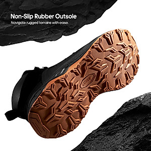 NORTIV 8 Women's Waterproof Hiking Boots Lightweight Outdoor Trekking Camping Trail Work Boots Duck Boots Size 8.5 W US SNHB2312W, Black