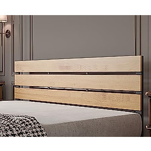 BONSOIR Full Size Bed Frame Steady Steel Platform with Wood Headboard/Footboard,No Box Spring Needed, Easy Assembly, Squeaking Free (Full Size)