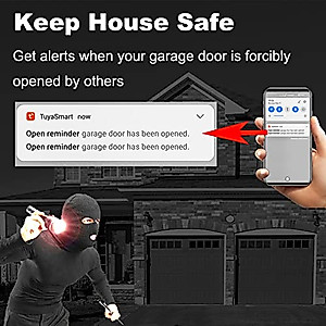 Universal Smart Wi-Fi Garage Door Wireless Remote, WiFi Garage Door Opener,myq Garage Door Opener,Compatible with Amazon Alesxa, Google Assistant