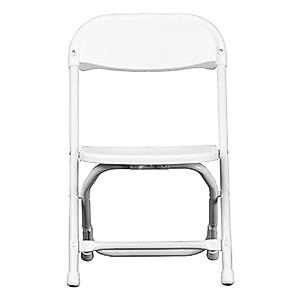 Flash Furniture Kids White Plastic Folding Chair