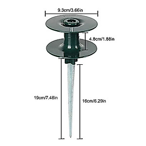 MCDSAJ 8 Pcs Garden Hose Guide Stake,Lawn Hose Support Long Metal Spike,Rust Sturdy Metal Stake for Garden Lawn Yard Antique Metal Hose Guard Stakes (210429XA01-8-10001-1454379121)