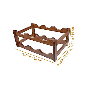 BESPORTBLE Wooden Wine Rack P_b07tdx4l21 Shelf Bracket Wine Storage Stand Wooden Glass Rack Pranks for Adults Small Stand Display Shelves Home Wine Rack Storage Rack Solid Wood