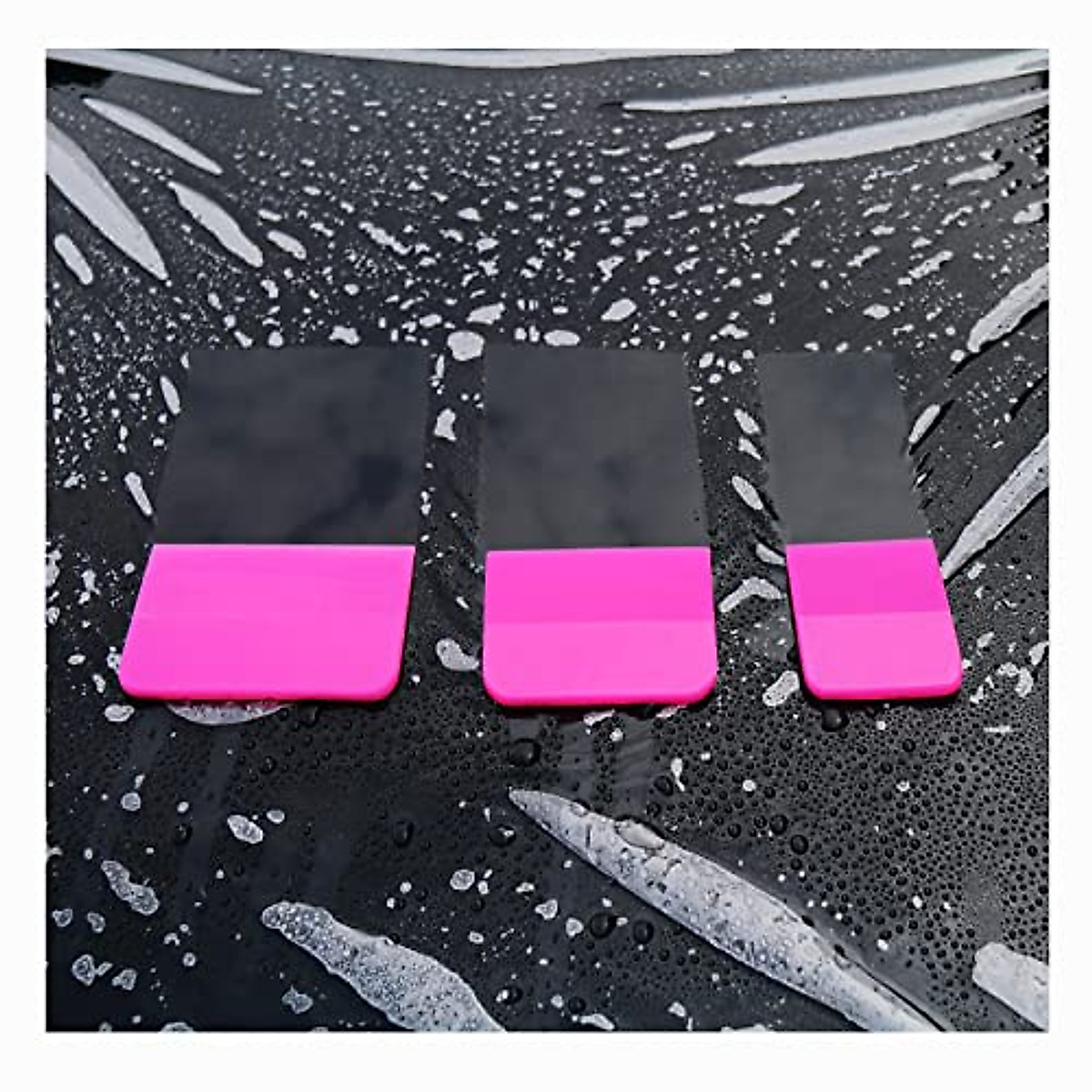 3 in 1 TPU Squeegee Material,Anti-Scratch Rubber Squeegee for car,PPF Squeegee,Different Sizes Squeegee are Suitable for Vinyl Wrap and Window Tint Tool for Cars