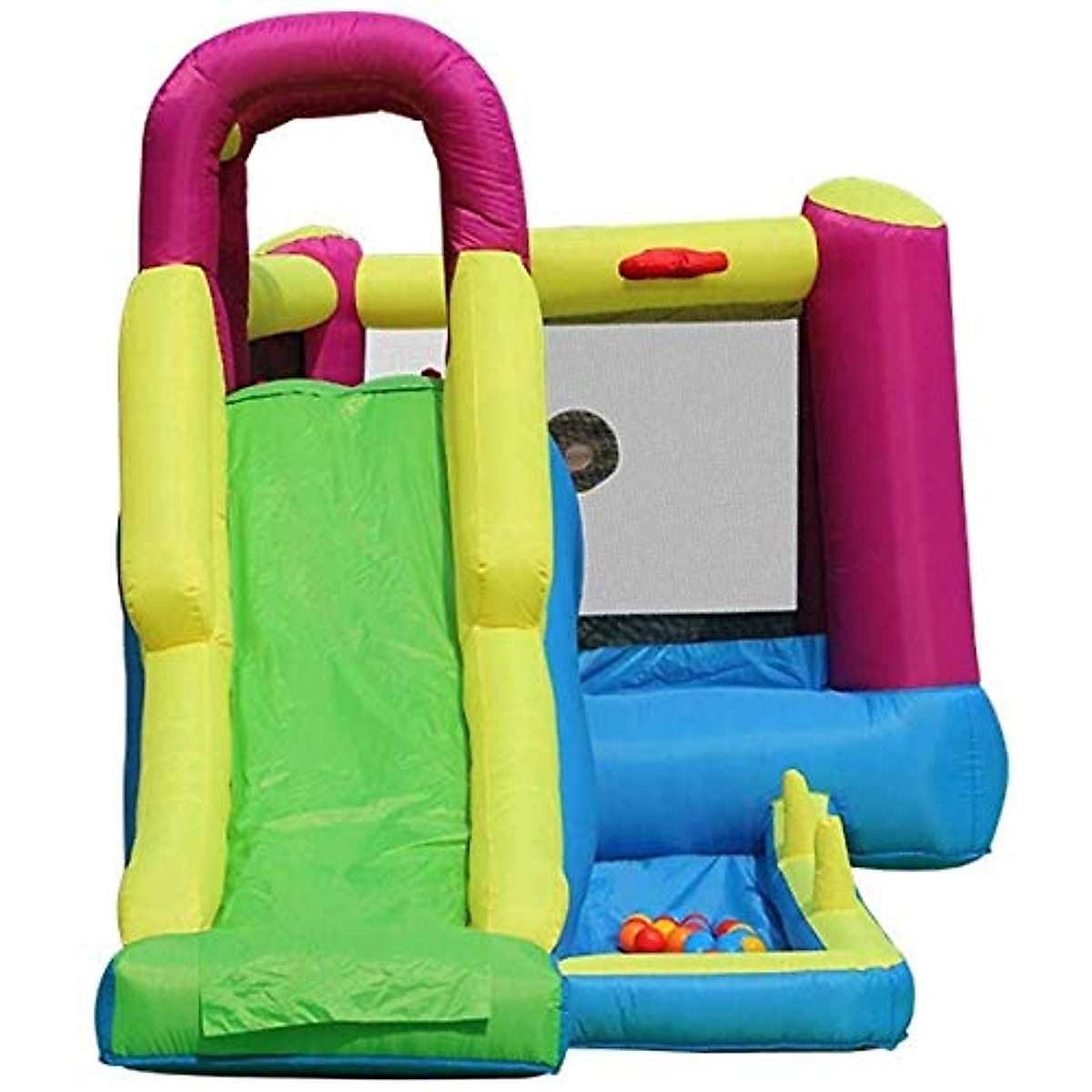 Multifunctional Trampoline/Children Slide/Inflatable Castle and Slide,/Outdoor Playground/Home Square Trampoline/Best Gift for Children Color 230 485 223Cm
