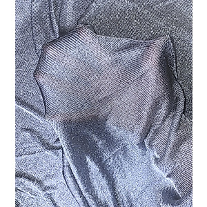 Keily & Megan Inc, 60" Wide Stretch Vintage Chainmail Medieval Era Armour LARP Cosplay Faux Metallic Chainmail Fabric by The Yard (Silver, 1 Yard)