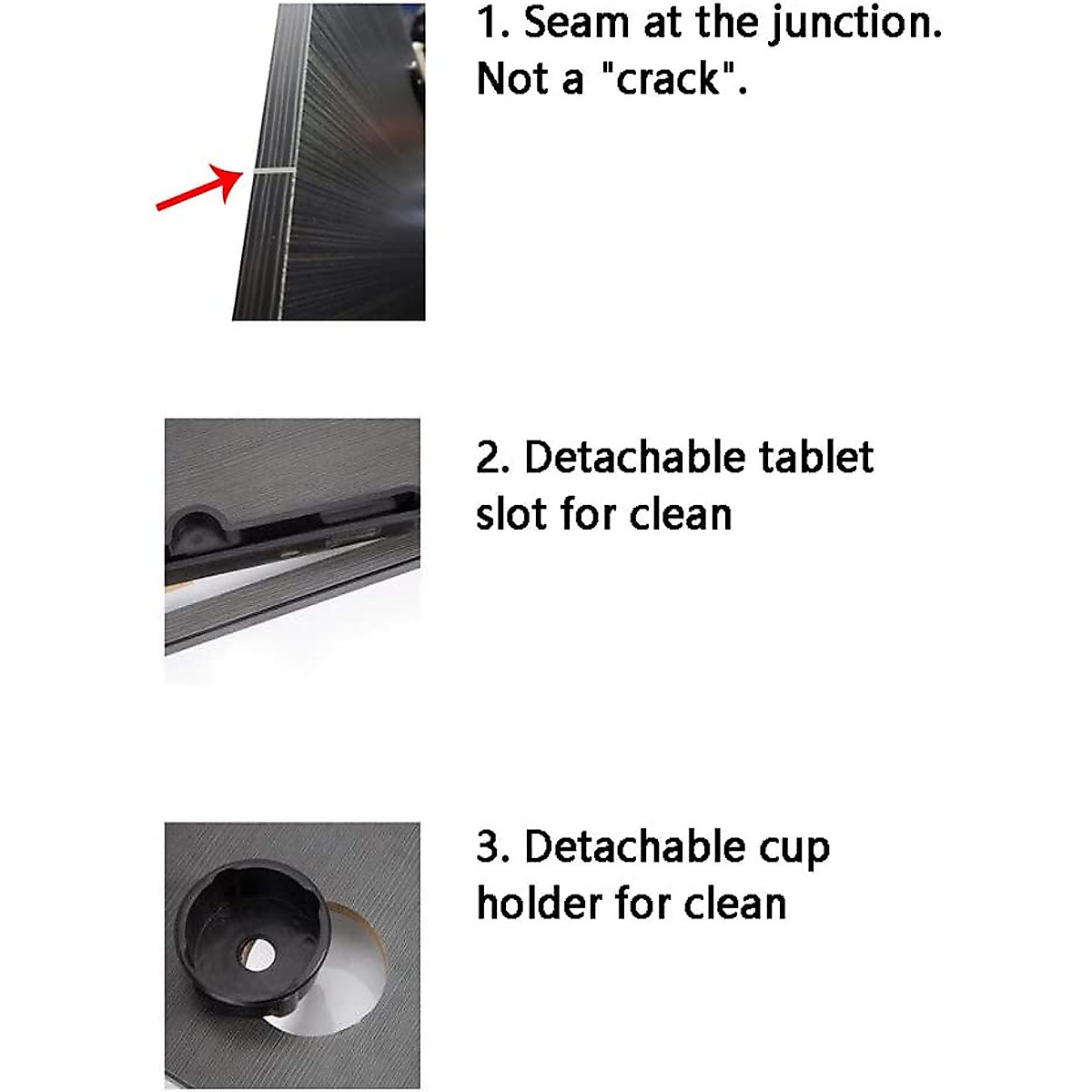 MGsten Laptop Bed Table, XXL Portable Laptop Desk with Cup Holder, Foldable Desk with Drawer, Standing Lap Table Tray in Couch/Office(27.5”x18.9”x11”)