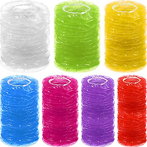 280 Pieces Reusable Bowl Covers Elastic Edging 7 Sizes Colorful Food Covers Stretchable Food Storage Covers Plastic Food Wrap for Bowls Plates Dish Home Kitchen Outdoor Picnic
