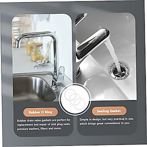 Veemoon 3pcs Basin Plug o Ring Bathroom Mounting Ring Bathroom Sealing Washers Bath Tub Accessory Mounting Ring for Vessel Bathroom Sealing Gasket Tub Plug Bath Sink Cover Rubber Valve