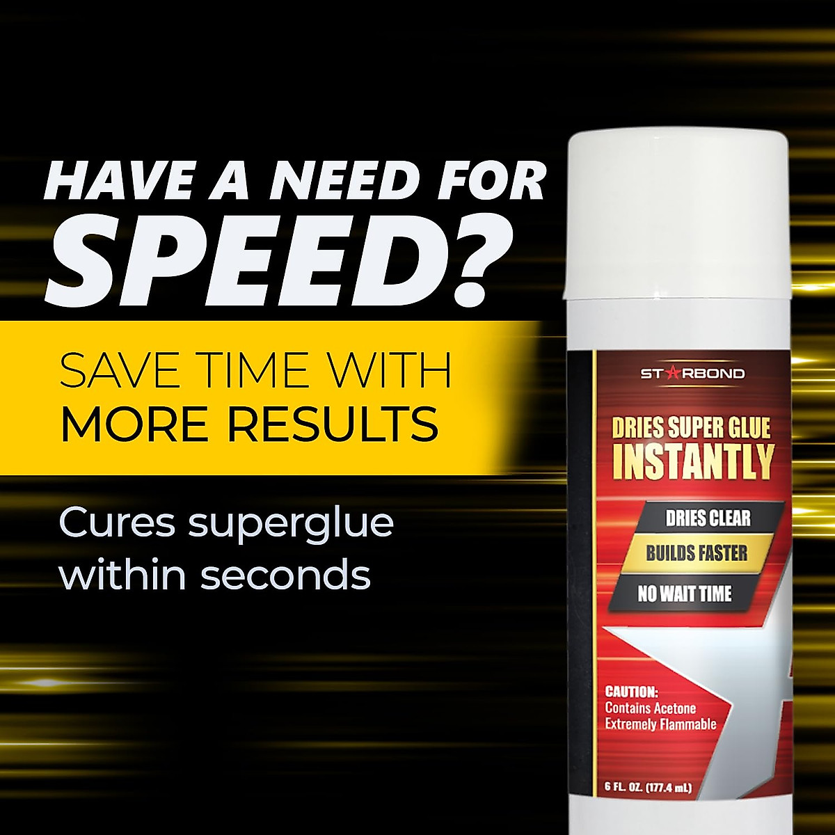 Starbond CA Glue Accelerator - Instantly Dries Super Glue (6 Ounce)