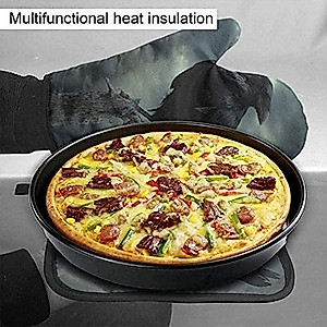 Raven Oven Mitt and Pot Holder Kitchen Set of 2: Heat Resistant Oven Mittens and Hot Pads Potholders for Kitchen