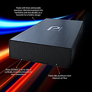 Fantom Drives FD 8TB External Hard Drive - 7200RPM Hard Drive USB 3.2 Gen 1 (USB 3) & eSATA - Aluminum Case for Mac, PC, Xbox One and PS4 - Black,GFP8000EU3-A