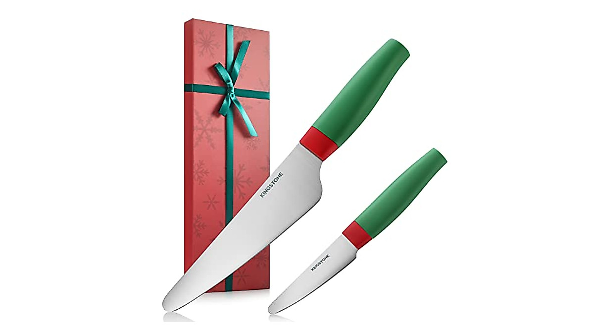 KINGSTONE 7" Fruit & Paring Knife Set - Safe & Stylish