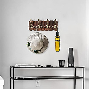 sfycc Coat Hook, Hook Rack, Wall Hook Rack, 4 Tri Hooks, Metal Clothes Hook, Rustic Coat Rack for Entryway Bathroom Bedroom Kitchen(1-Pack)