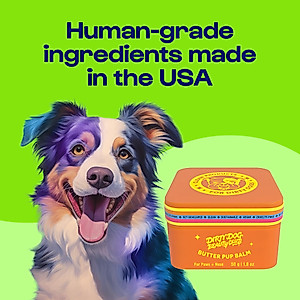 DDBC Dirty Dog Beauty Club - Butter Pup Balm - Daily Moisturizing for Paw Pads & Noses - Lick-Safe, Natural Ingredients, Veterinarian Developed - (1.8 oz), Unscented