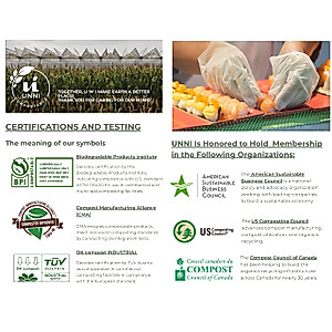 UNNI Compostable Food Prep Gloves, X-Large, 100 Count, Powder-Free, For Food Handling & Cleaning, ASTM D6400, BPI Certified