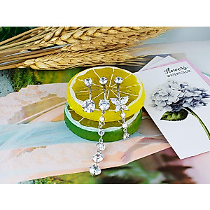 HQLA 14G Dangle Belly Button Rings butterfly/Round Clear CZ Navel Curved Barbell Studs Surgical Steel Sexy Body Piercing 3 Pcs A Set (Steel)