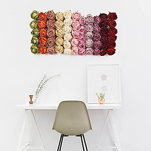 IPOPU White Roses Artificial Flowers Heads Bulk, 25pcs Vintage Dried Flowers Artificial Rose Heads Silk Fake Rose for Wedding Centerpieces for Dining Table Decor Wall Flowers Decorations (Off White)