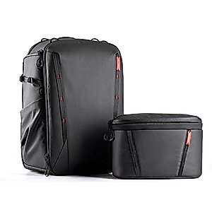 PGYTECH OneMo 2 25L-33L Camera Backpack with Shoulder Bag for 16“ Laptop for Photographers, Waterproof DSLR Backpack for Canon/Nikon/Sony, Drone Backpack for DJI Mini 3 Pro/Mavic 3/ FPV