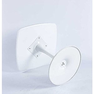 ANDORON Square Dining Table, 32 Inches Kitchen Tulip Table for 2-4 People with MDF Top and Metal Base, Modern Small Space Room Circle Table, End Table Leisure Coffee Side Table (32" - Square, White)