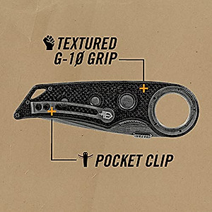 Gerber Gear 30-000433 Remix Folding Pocket Knife, Serrated Edge, Black