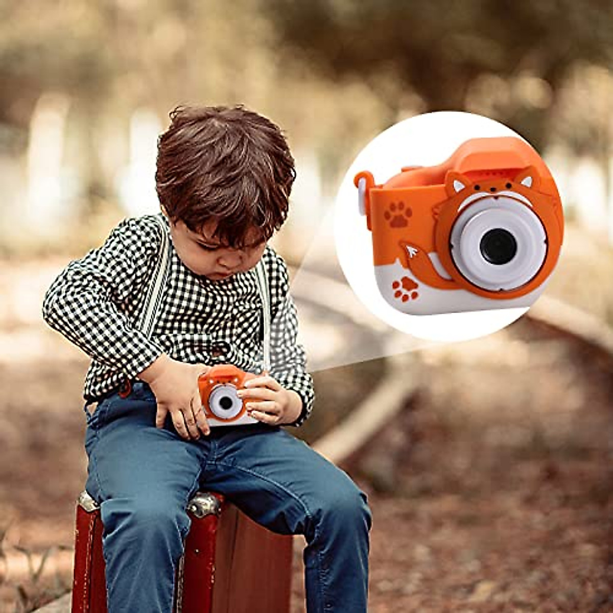 New Children's Photography Video HD Mini Digital Camera Front and Rear Dual Lens 4000W HD Children's Gift Camera Christmas Parent Child Gift