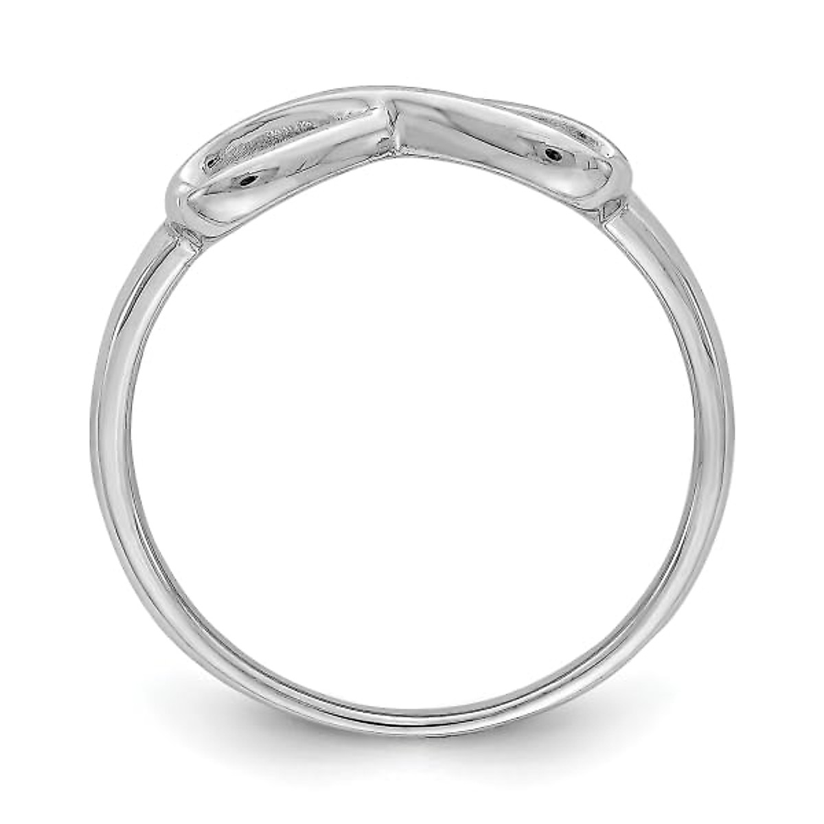 IceCarats 925 Sterling Silver Infinity Twisted Love Knot Symbol Heart Woven Crisscross Band Statement Ring Size 8