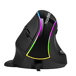 J-Tech Digital V638R Ergonomic Wired Mouse, 4 DPI Settings, RGB LED Variations, Magnetic Removable Palm Rest, 6 Button Functions, 1 Year Manufacturer Replacement Warranty