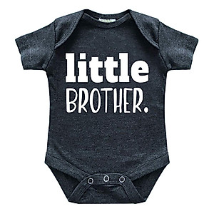 Unordinary Toddler little brother newborn outfit baby brother boy bodysuit coming home outfits boys (Charcoal Black, New Born)