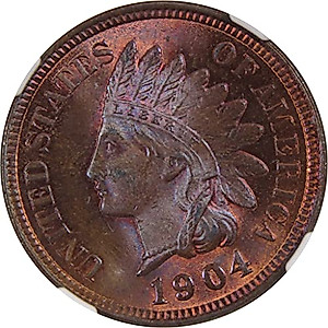 1904 Indian Head Cent MS 64 RB NGC Penny 1c Uncirculated SKU:I3092