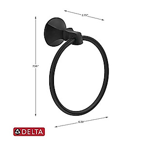 Delta Faucet 76446-BL Ashlyn Wall Mounted Towel Ring in Matte Black