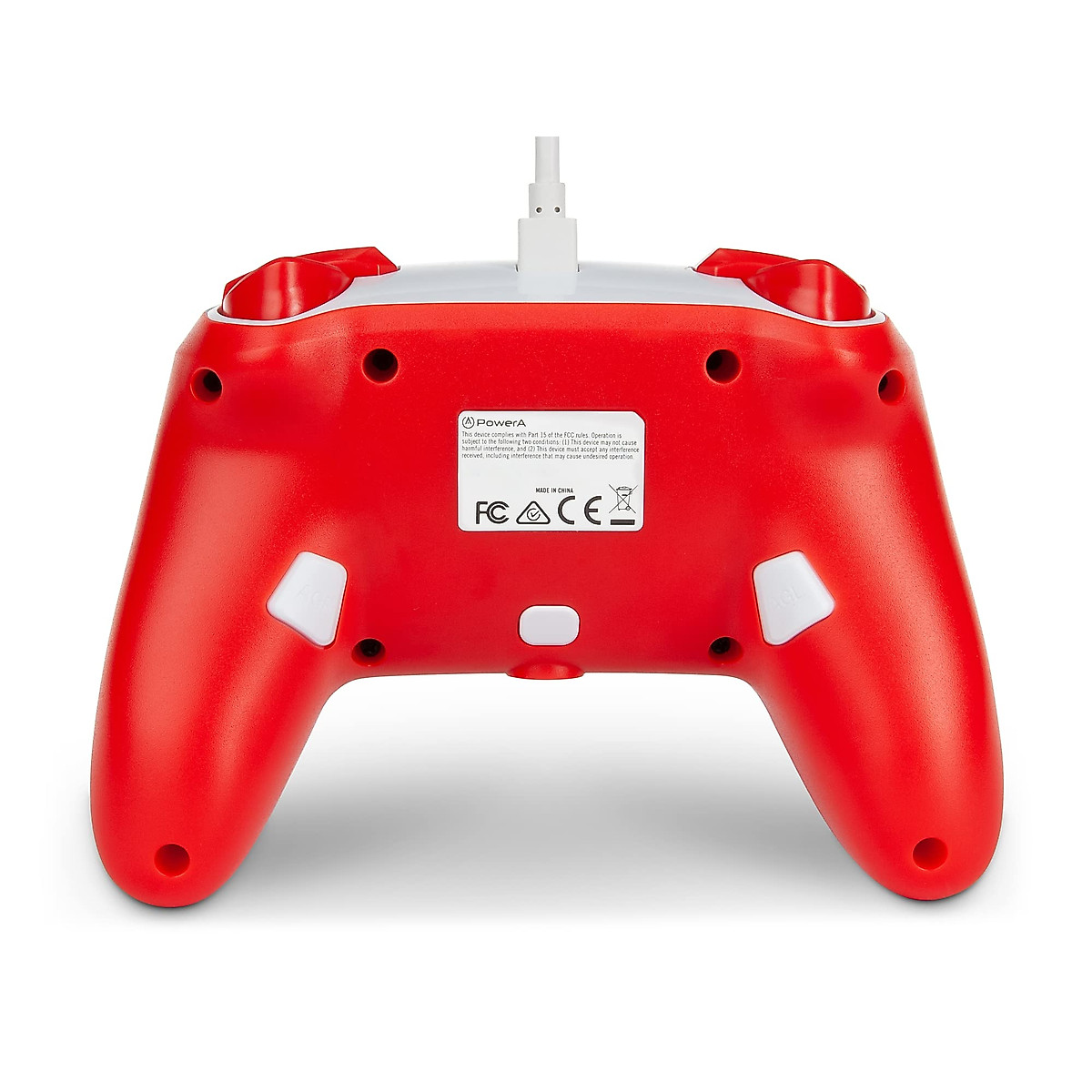 PowerA Enhanced Wired Controller for Nintendo Switch - Mario Red/White, Gamepad, game controller, wired controller, officially licensed (Nintendo Switch)