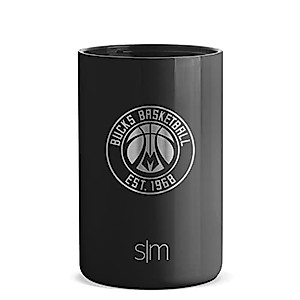 Simple Modern Officially Licensed NBA Laser Engraved Insulated Stainless Steel Can Coolers Holder for Soda | NBA Gifts for Men, Women, and Father's Day | Milwaukee Bucks