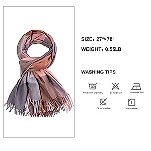 SOJOS Classic Plaid Tartan Cashmere Scarf for Women Men Soft Scarves SC316 with Pink and Blue Plaid