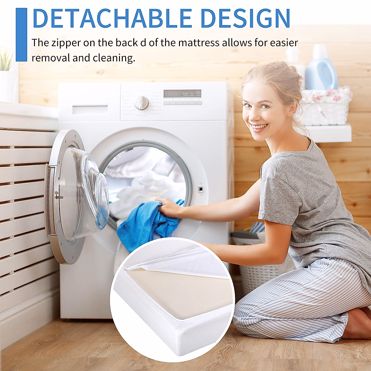 CL.HPAHKL 14 inch Gel Memory Foam Mattress Comfort Full Mattress Medium Firm Mattresses Bed-in-a-Box CertiPUR-US Certified for Cool Sleep & Pressure Relief, White