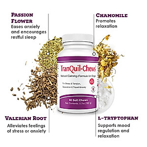 Tranquil-Tabs for Dogs, Calming Supplement (60 Soft Chews)