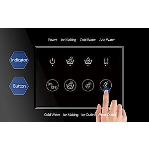 SOOPYK Countertop Bottleless Ice Maker Machine Water Dispenser with Water line Bullet Ice Cubes 18 lbs in 24 hrs for Home Office (without HOT WATER OR FILTER)