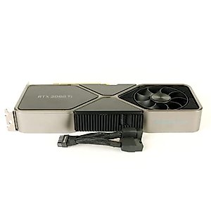 Geforce RTX 3080 Ti 12GB GDDR6X PCI Express 4.0 Graphics Card Titanium and Black