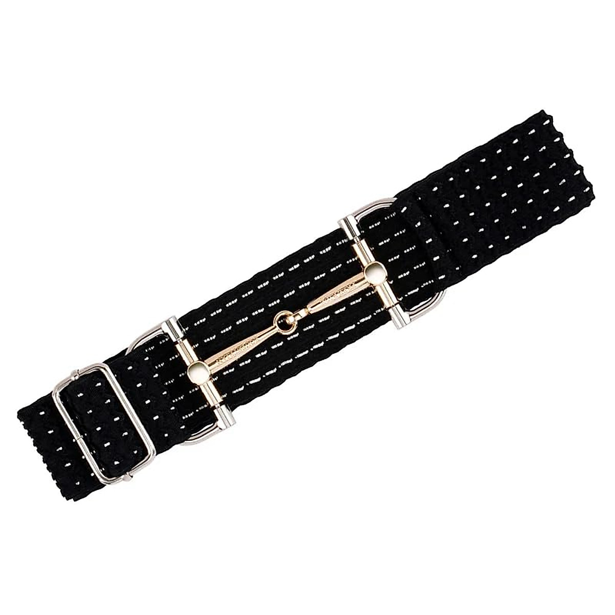 FREE RIDE EQUESTRIAN Belts, Horseback Riding Belts for Women, Stretchable And Comfortable Waist Belt (Black Glitter Bit belt)