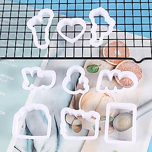 Crethinkaty Valentine's Day Cookie Cutter Set - 9Pcs Plastic Valentines Biscuit Cutter-Man,Woman,Love letter,Heart,Words-for Fondant Cookie DIY Baking.