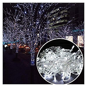 Fairy Lights Outdoor Fairy String Lights 10M With 100 LED 8 Modes Wave Rope Lights Icicle Curtain Light,Waterproof Festival Lighting For Garden Patio Yard Home Wedding Party And Christmas Decoration Z