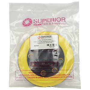 Superior Parts RSP45 5" Dia 8 Vacuum Holes Hook & Loop Sanding Pad for Bosch 2610917408, RSP45 DD - 4 Pack