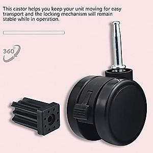 Caster Wheel Gas Grills/Stem Style Locking Swivel Caster 6414 for Weber, Genesis, Summit, Silver, Spirit Gas Grills, Includes Caster Insert (2 5/16" in Diameter) (1)