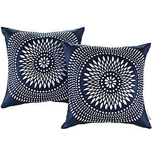 Modway Outdoor Indoor All Weather Patio Throw Pillow in Cartouche