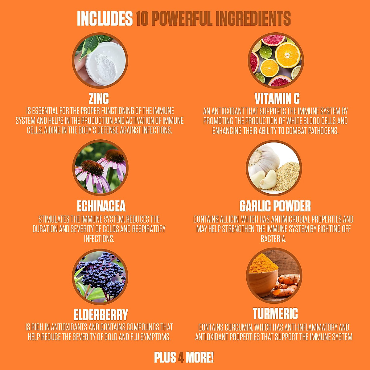 Emergency Immune Extra Strength 10-in-1 | #1 Rated Immune System Support Supplement | Boost Overall Health, Increase Energy w/Echinacea, Vitamin C, Elderberry + 7 More for Men & Women - 60 Pills