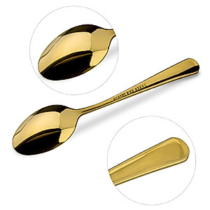 15 Packs Demitasse Espresso Spoons, 4.3 Inch Mini Gold Coffee Spoon, Stainless Steel Small Spoons for Dessert