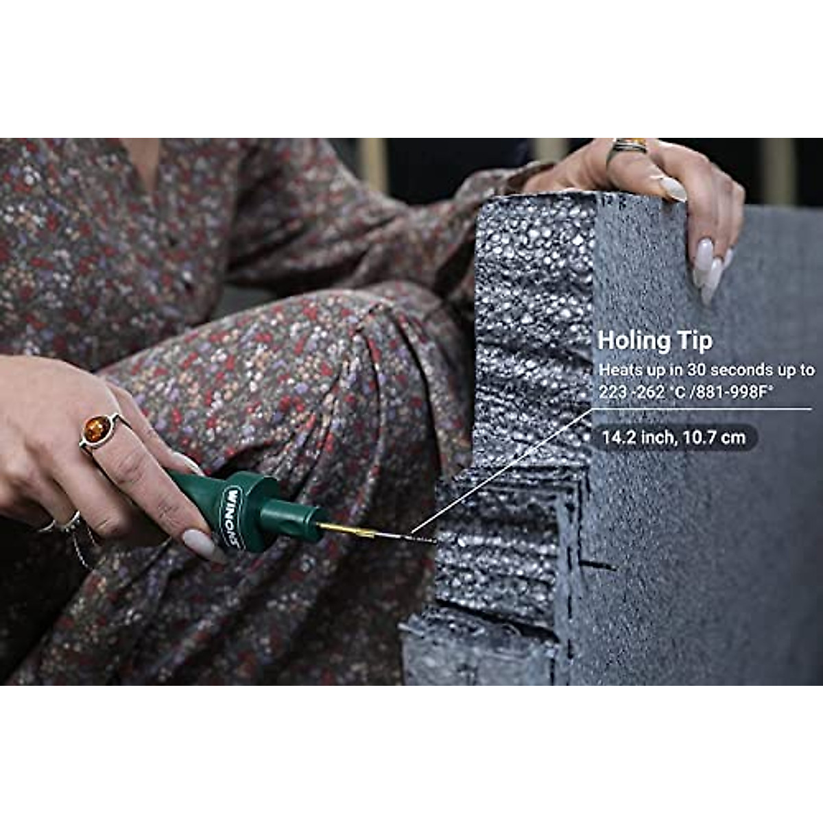 WINONS Hot Wire Foam Cutter, WFC-0001 Polystyrene and Styrofoam Cutter Same as a Hot Knife Foam Cutter, Electric Carving Knife-Kit of 3 Tools